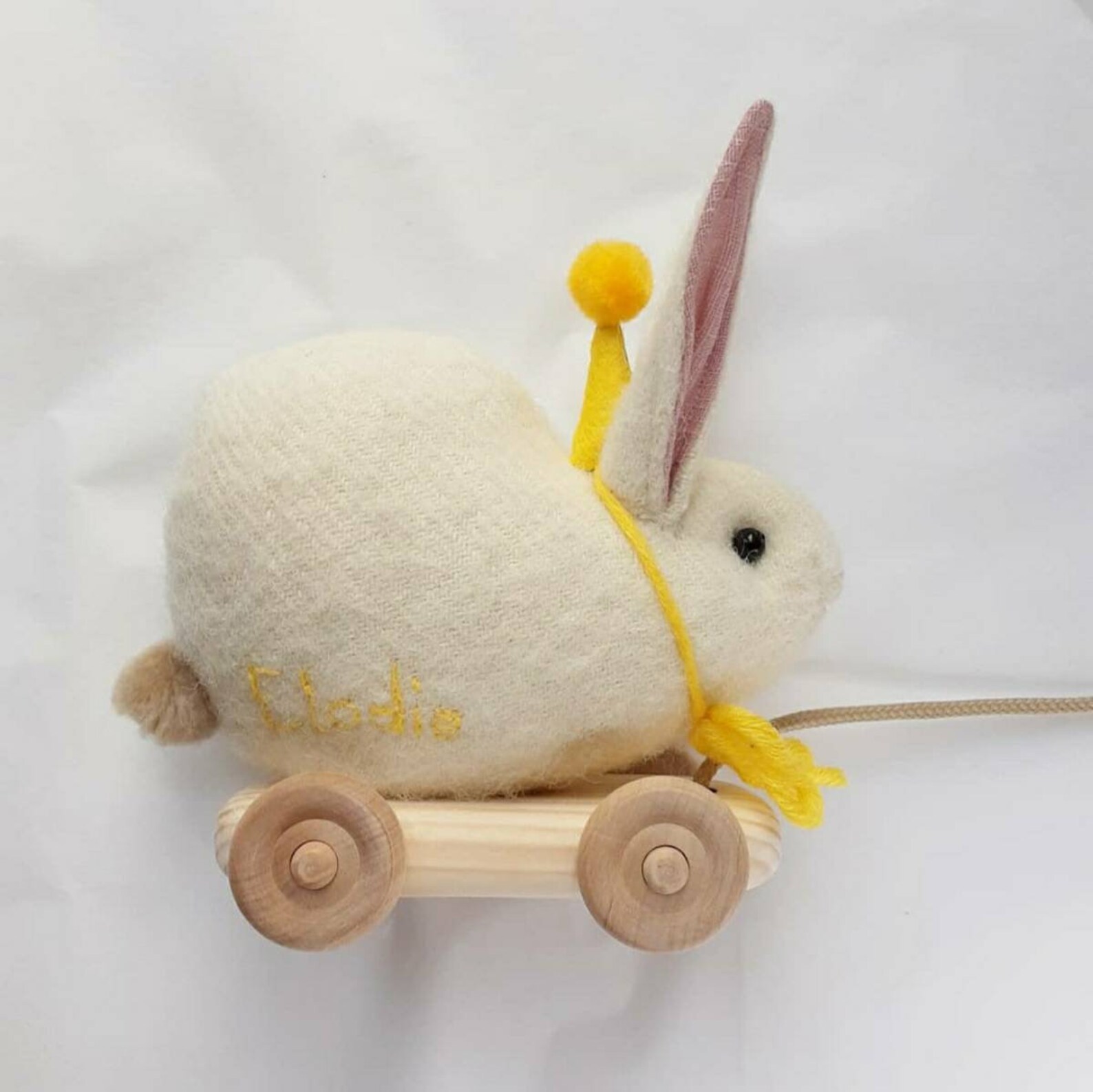 Pull Along Rabbit Toy - Etsy