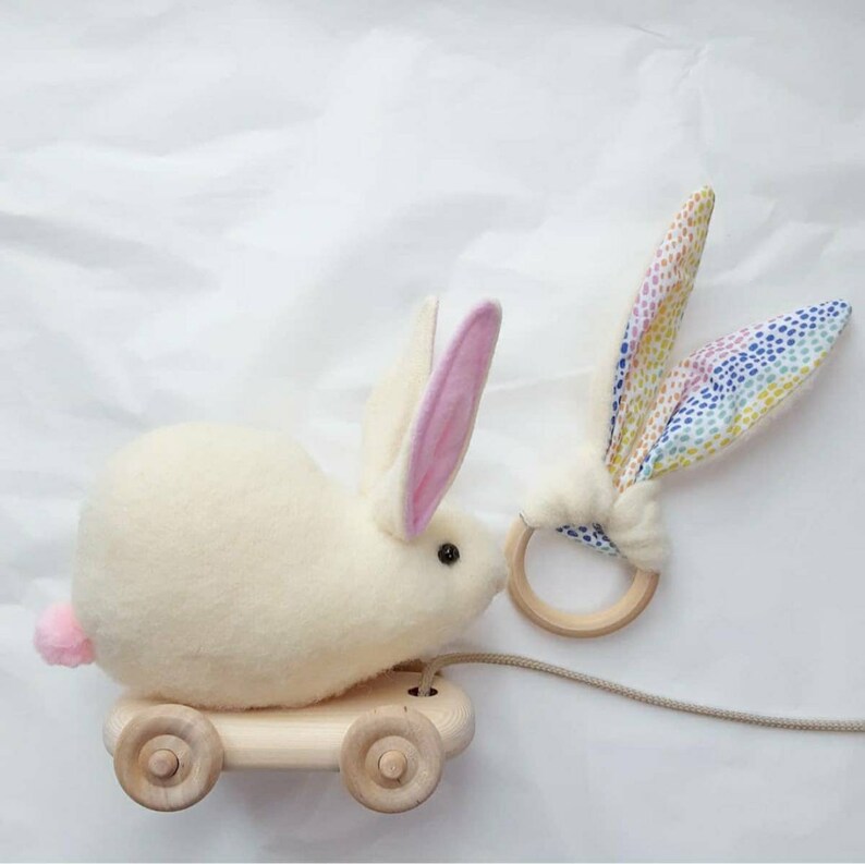 Pull Along Rabbit Toy - Etsy