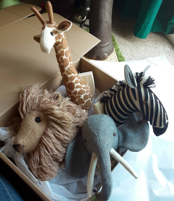 Elephant Giraffe Zebra Lion Set | Etsy