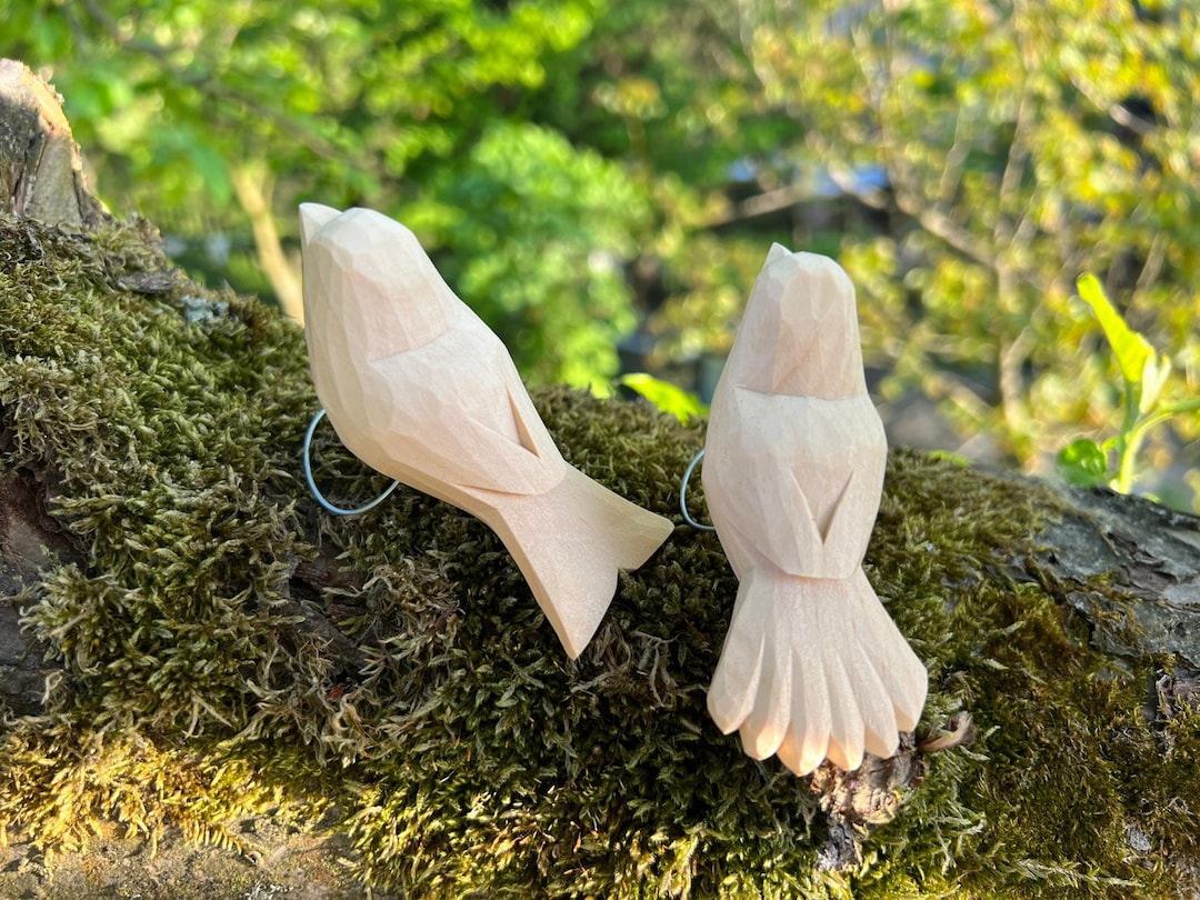 Hand Carved Wooden Bird - Etsy