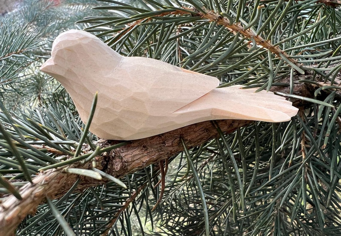 Hand Carved Wooden Birds - Etsy