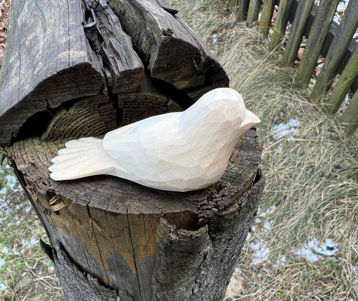 Hand Carved Wooden Birds - Etsy