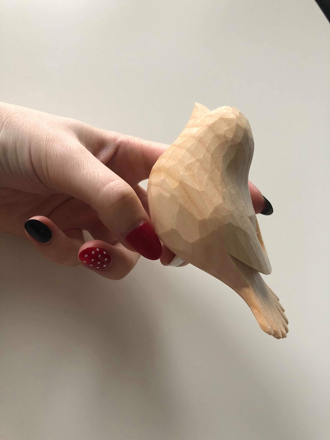 Hand Carved Wooden Bird - Etsy