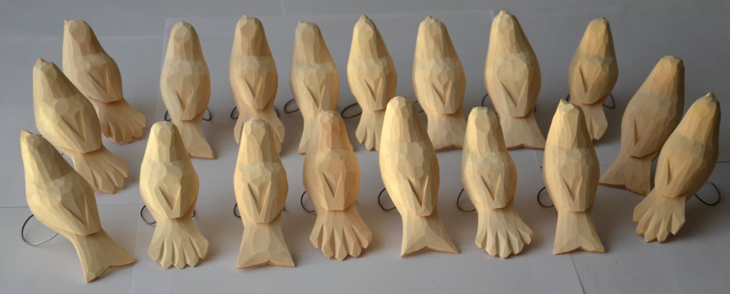 Hand Carved Wooden Bird - Etsy