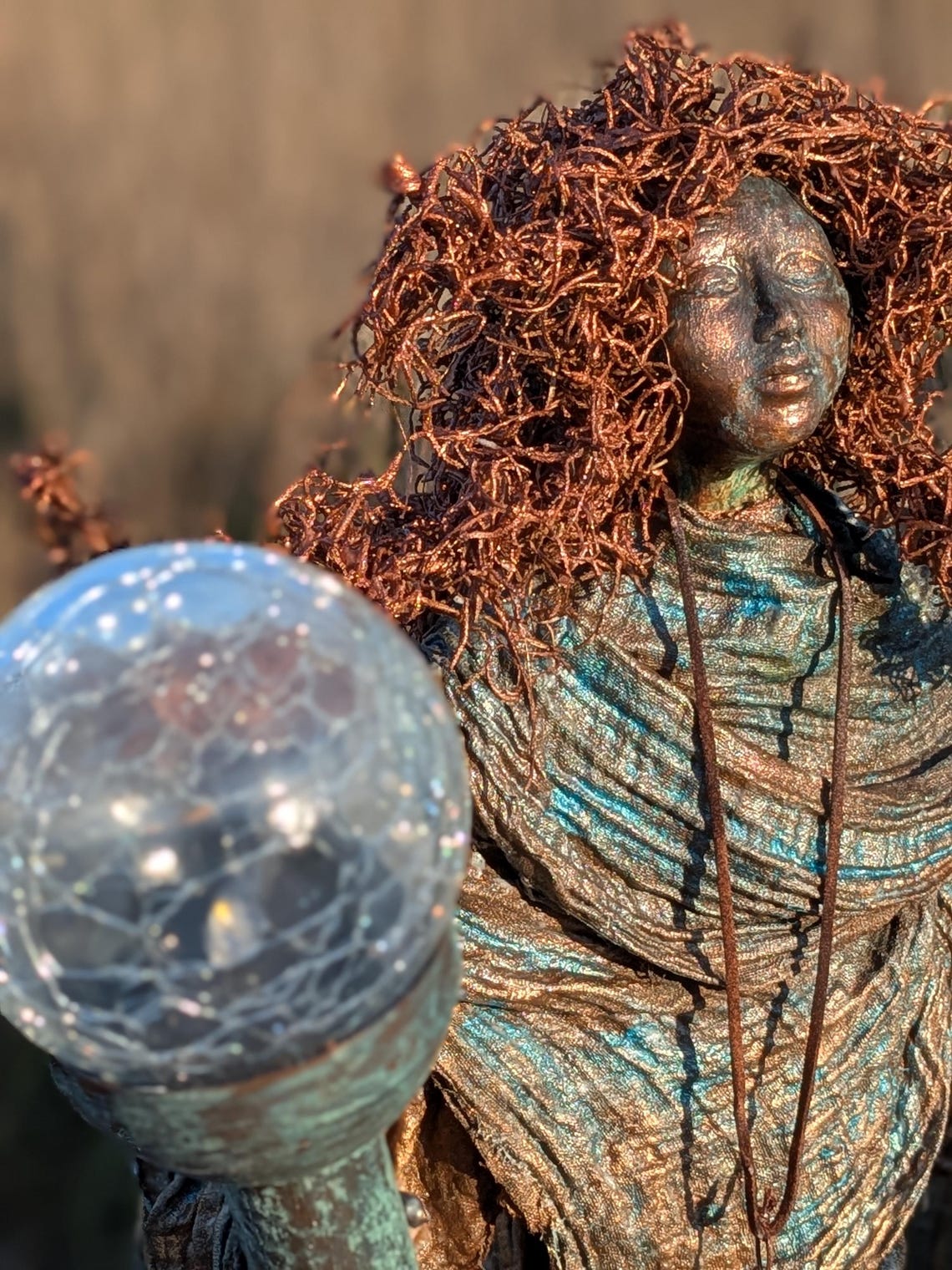 Sea Witch Art Doll Sculpture Mixed Media Art Named "noor" - Etsy