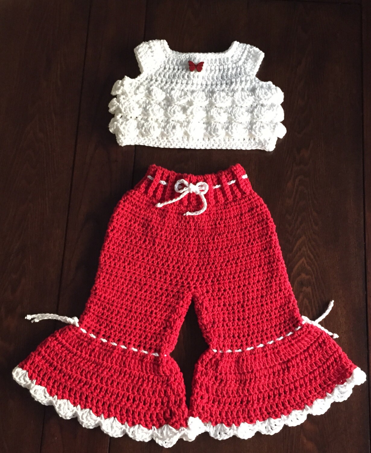 Crochet Top and Bell Bottoms PATTERN 12-18 Months - Etsy