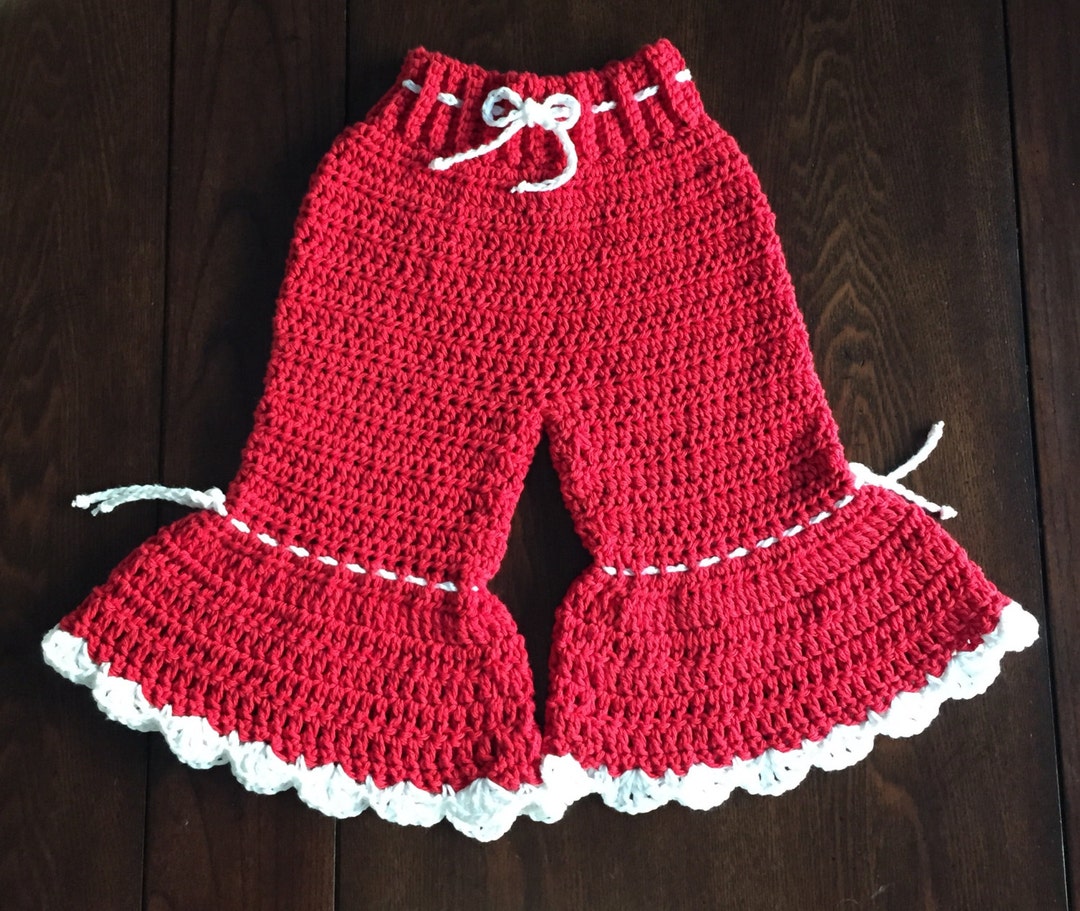 Crochet Bell Bottom Pants/shorts PATTERN 12-18 Mths - Etsy