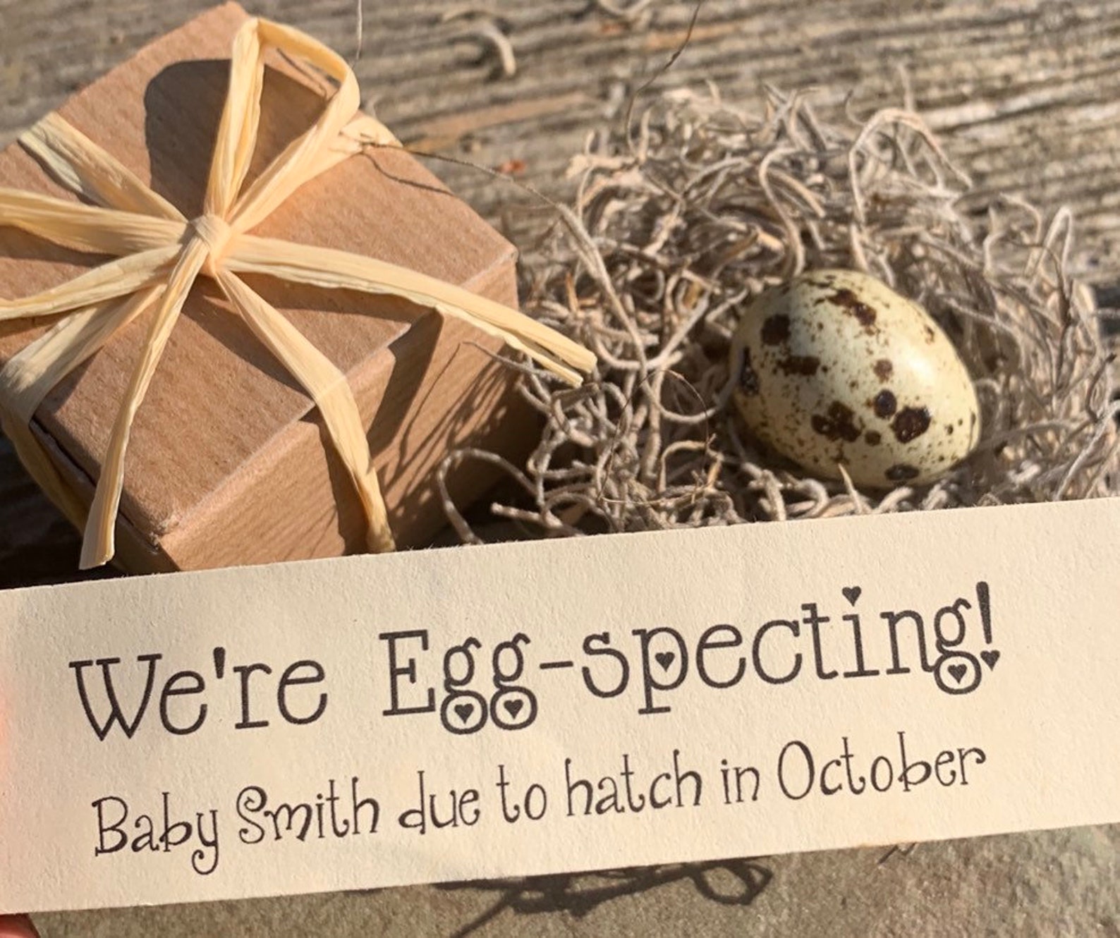 Quail Eggs Message in an Egg. Pregnancy Announcement. Gender - Etsy