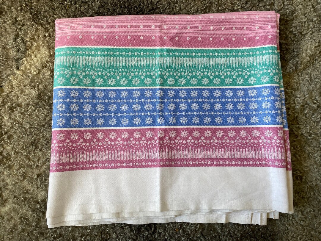 Scandinavian Linen Tablecloth Vintage Table Linens, Swedish Retro Home ...