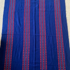 Vintage Christmas Tablecloth Scandinavian Acrylic Wool Woven Table ...