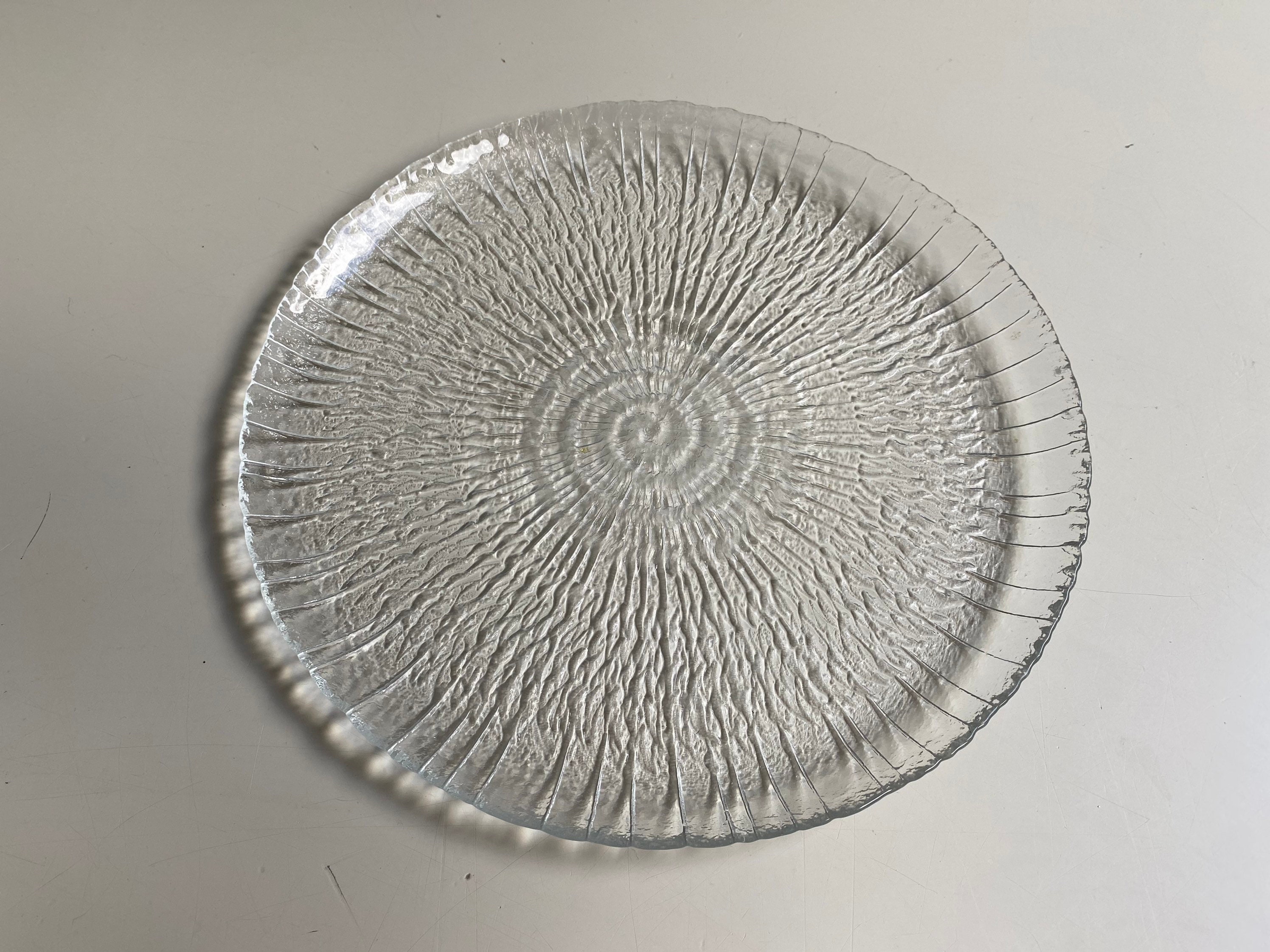 2 Vintage Glass Plates Set of 2 Glassware Retro Round Clear - Etsy