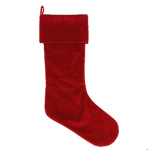 Christmas Traditional Red Personalized Velvet Stockings, Customized ...