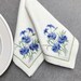 Set of 6 Spring Easter Embroidered Napkins, Easter Linen Dinner Napkins ...