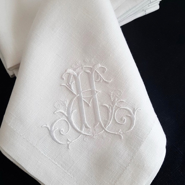 Monogram Napkins - Etsy