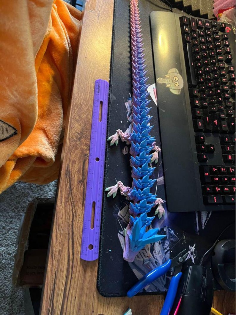 3d Printed Large Crystal Dragon - Etsy