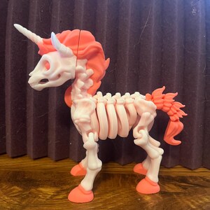 Skeleton Unicorn 3d Articulated Medium - Etsy