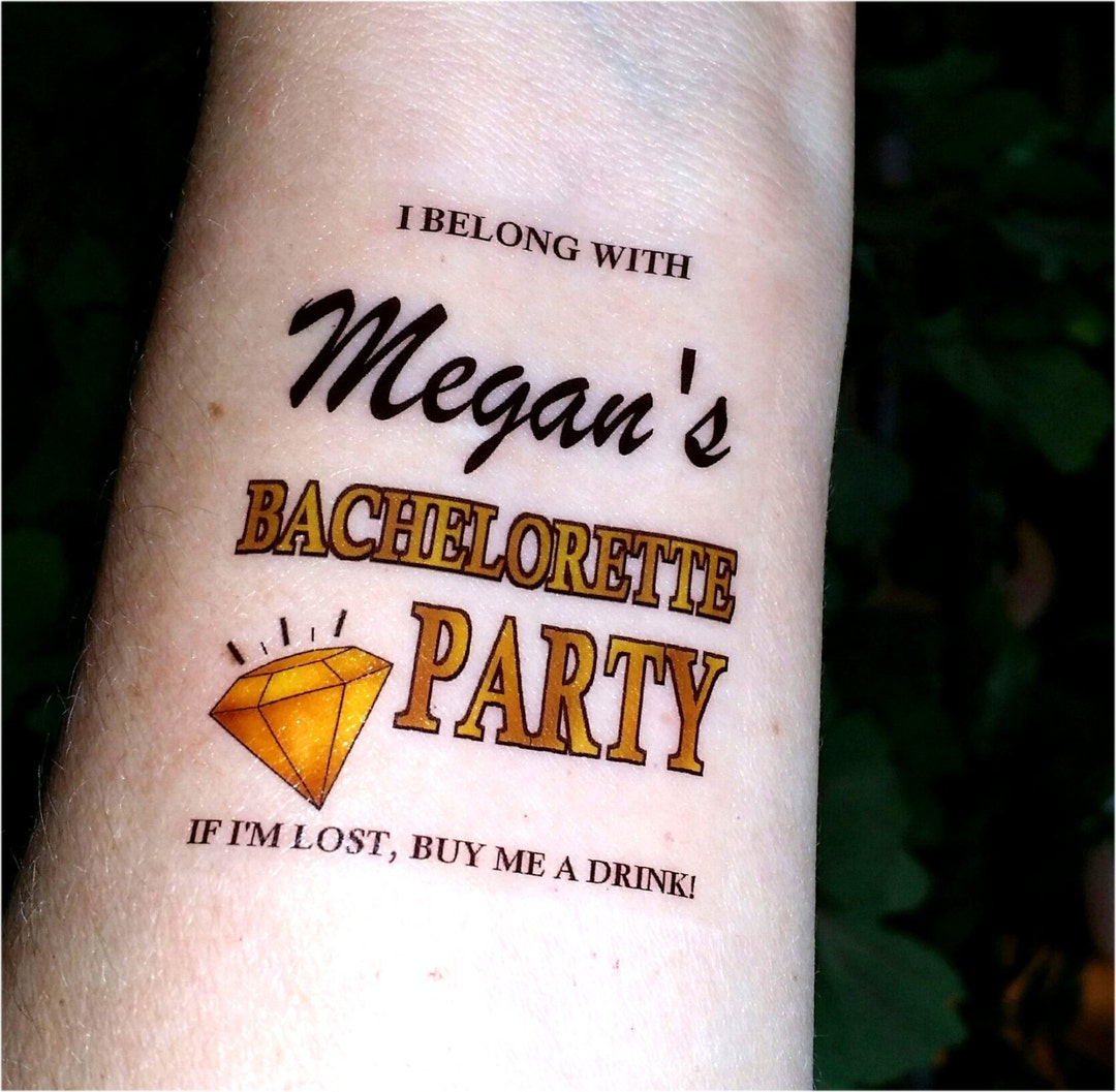 Bachelorette Tattoo Bachelorette Party Tattoos Temporary Tattoos Fake ...