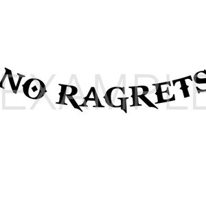 NO RAGRETS Temporary Tattoo Cosplay Halloween Costume Funny Tattoo Neck ...