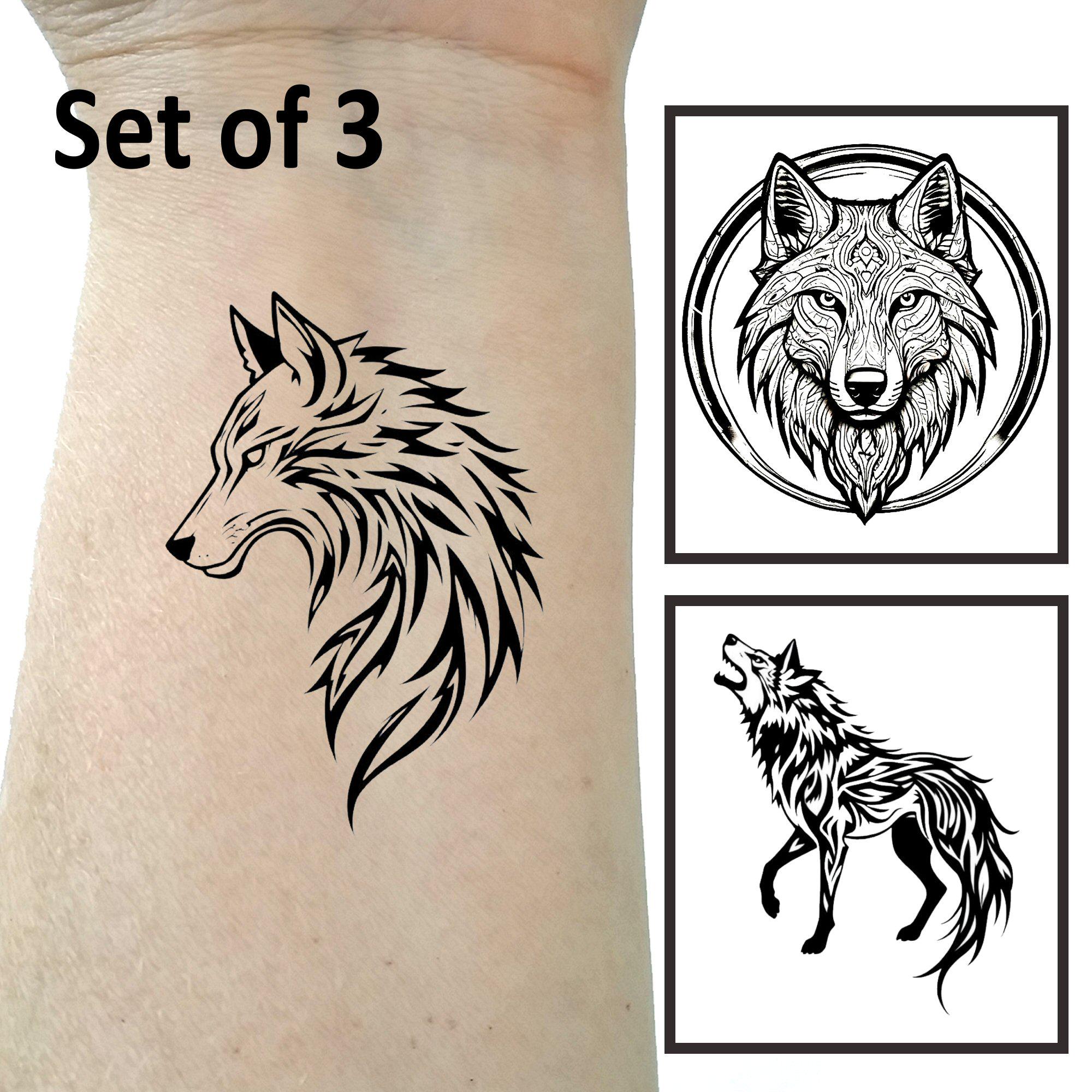 Henna Wolf Tattoo Designs
