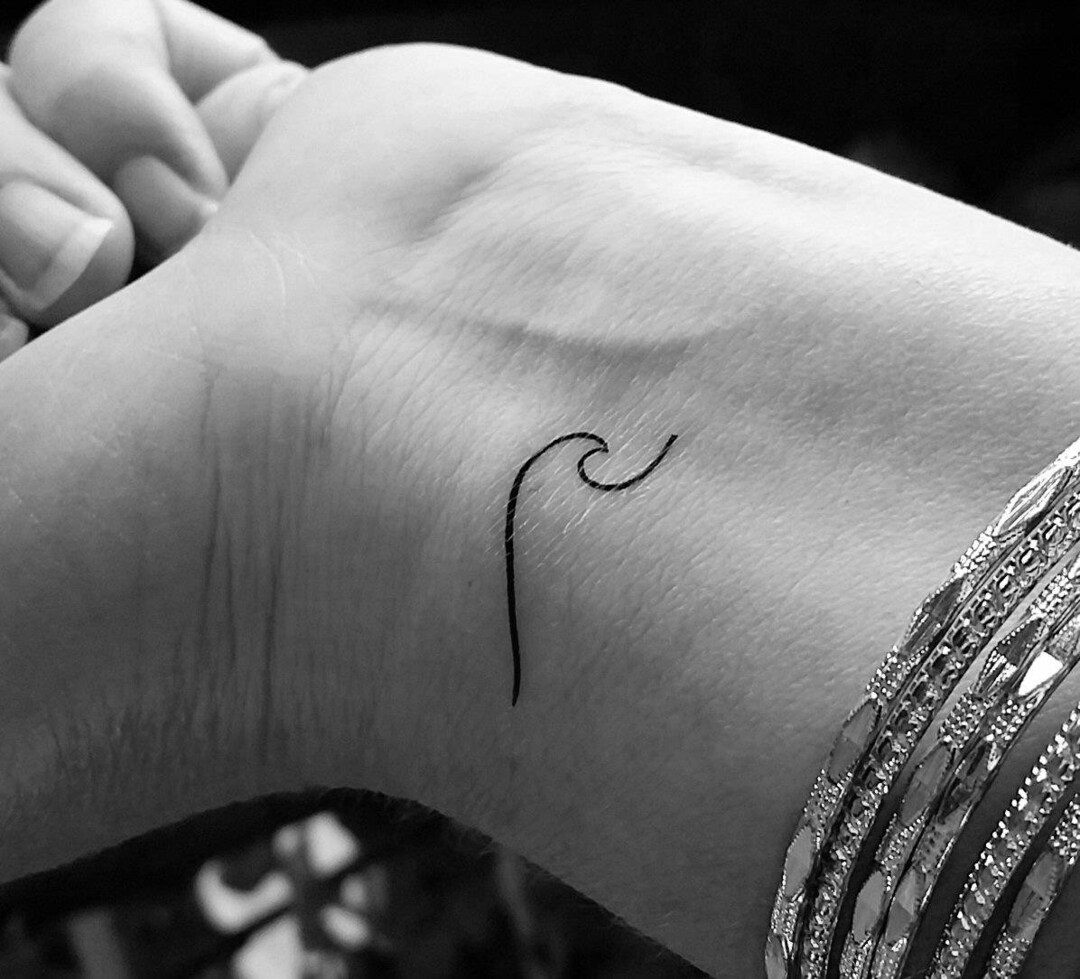 Wave Tattoo Ocean Wave Tattoos Nautical Tattoos - Etsy