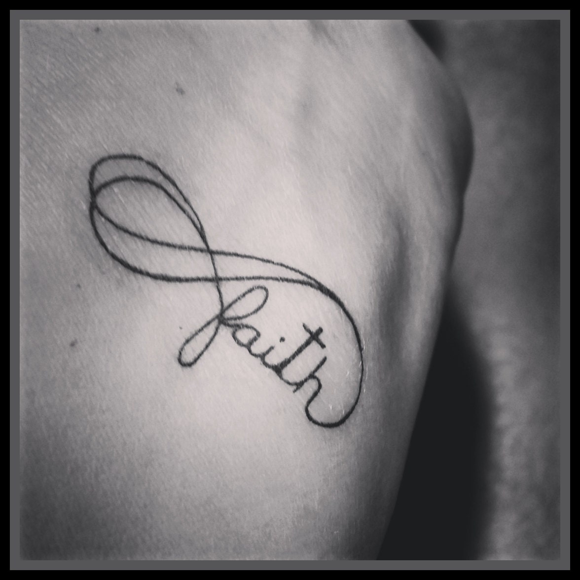 Infinity Quote tattoo religious faith temporary tattoos set of | Etsy