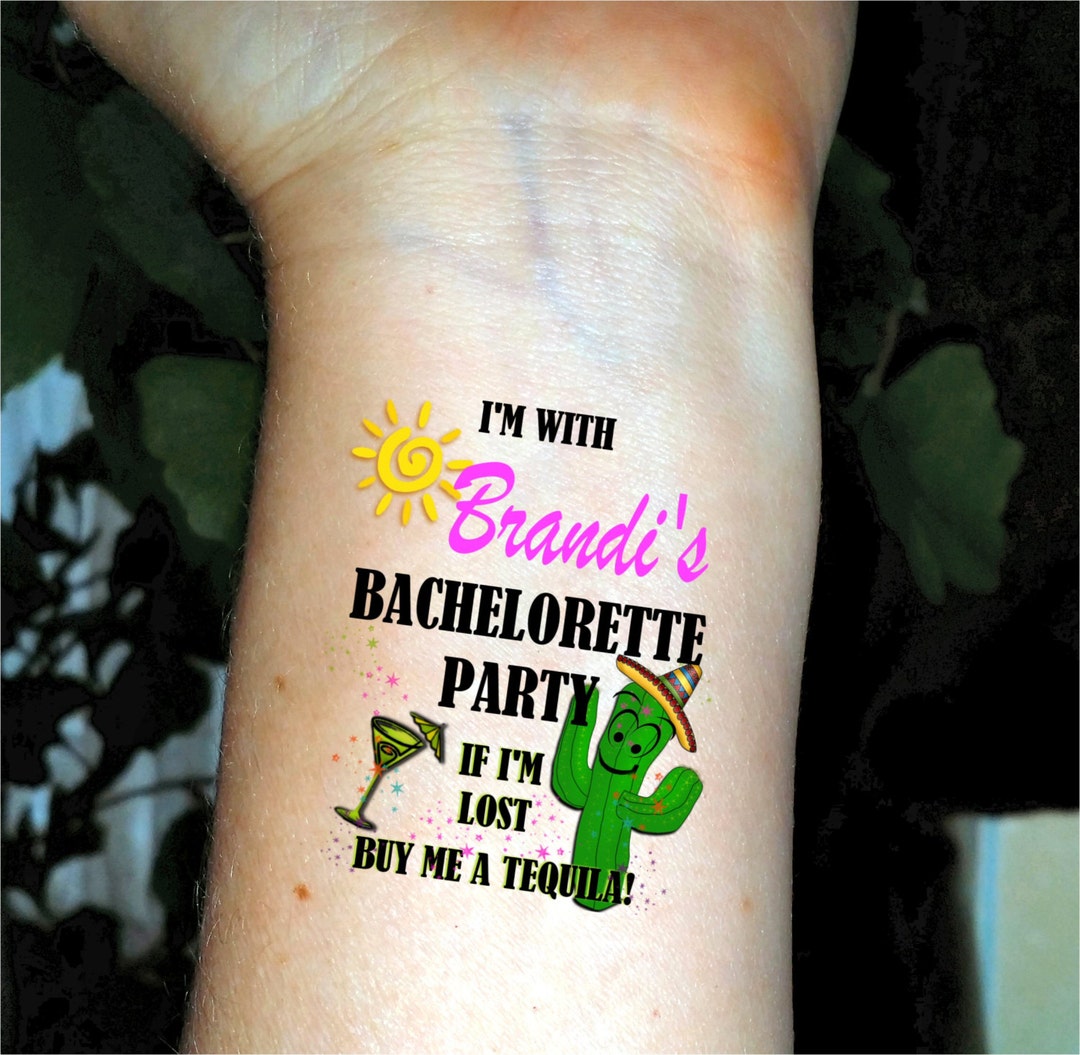 Bachelorette Tattoos Bachelorette Party Tattoos Temporary Tattoos Fake ...
