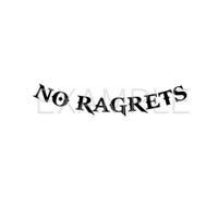 No Ragrets Tattoo (set of 2) - No Ragrets Temporary Tattoo / Funny ...