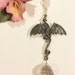 Rear View Mirror Dragon Gemstone Car Charm,pewter Dragon Sun Catcher ...