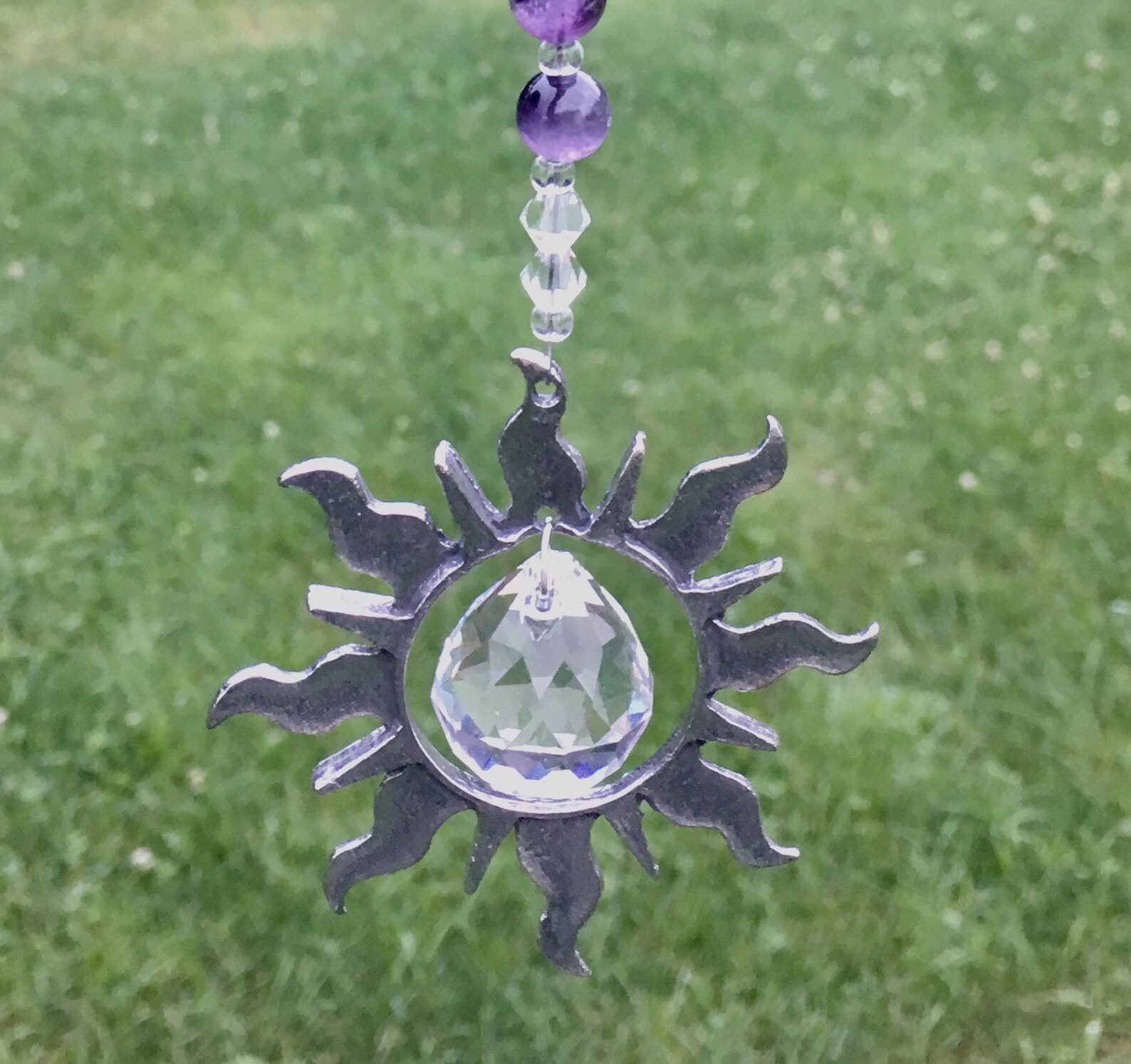Rear View Mirror Crystal Car Charm/sunburst Window | Etsy