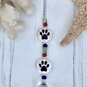 Dog Paw Rear View Mirror CharmAnimal Paw Print Sun | Etsy