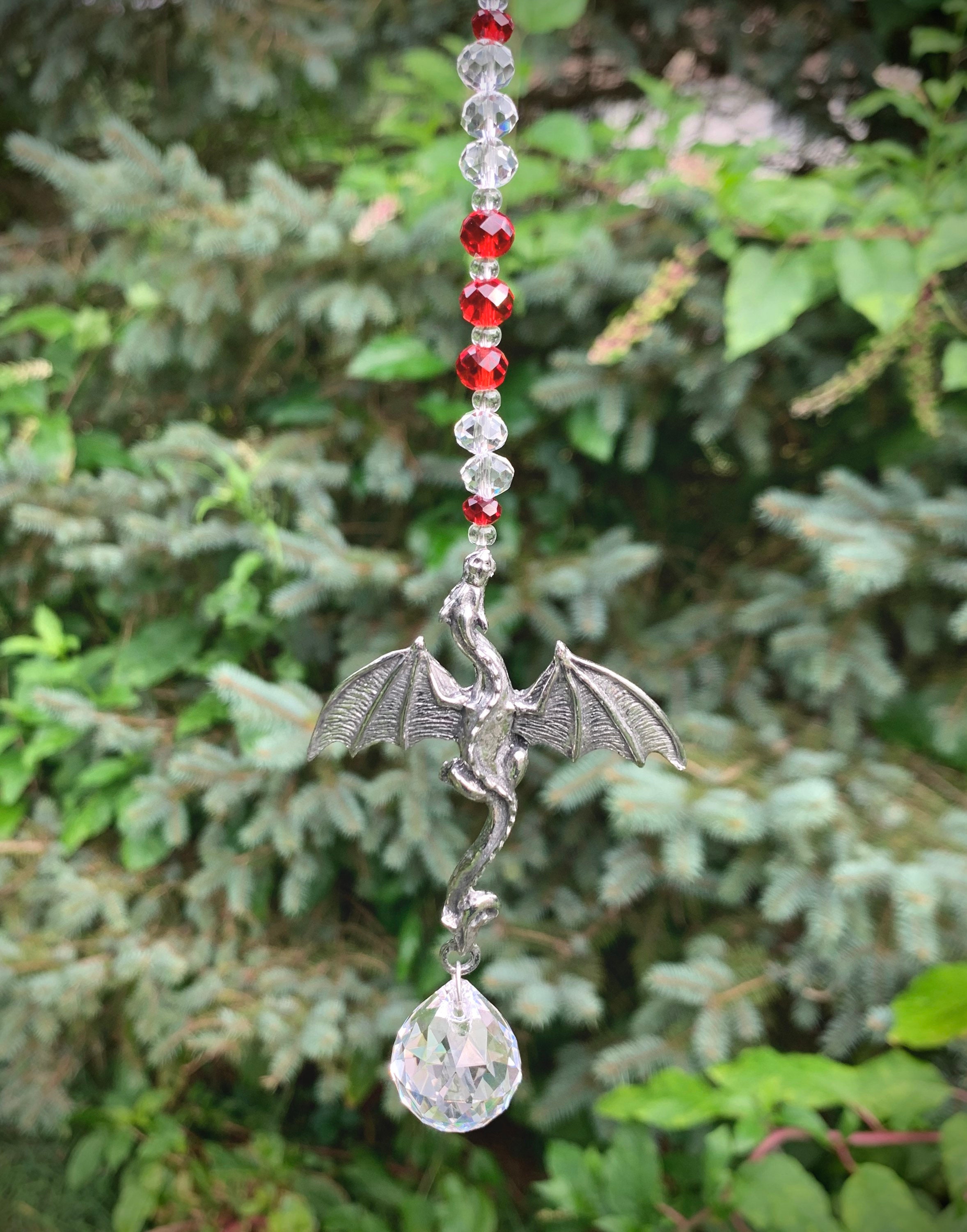 Rear View Mirror Dragon Car Charmsilver Pewter Dragon Window | Etsy