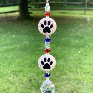 Dog Paw Rear View Mirror CharmAnimal Paw Print Sun | Etsy