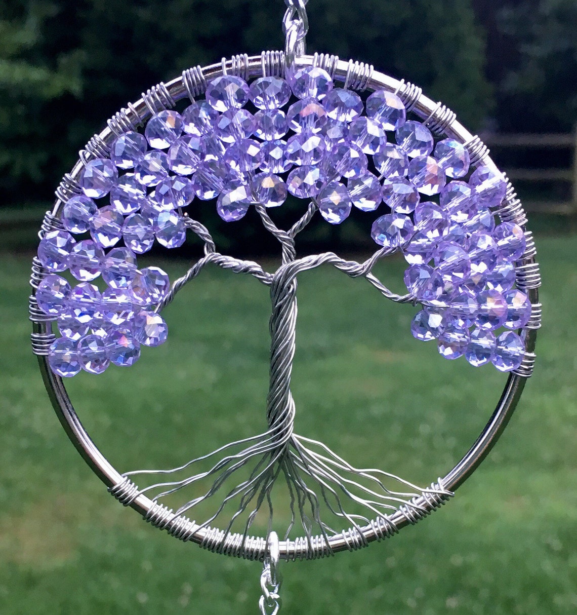 Tree Of Life OrnamentCrystal Wire Beaded Tree Sun Catcher | Etsy