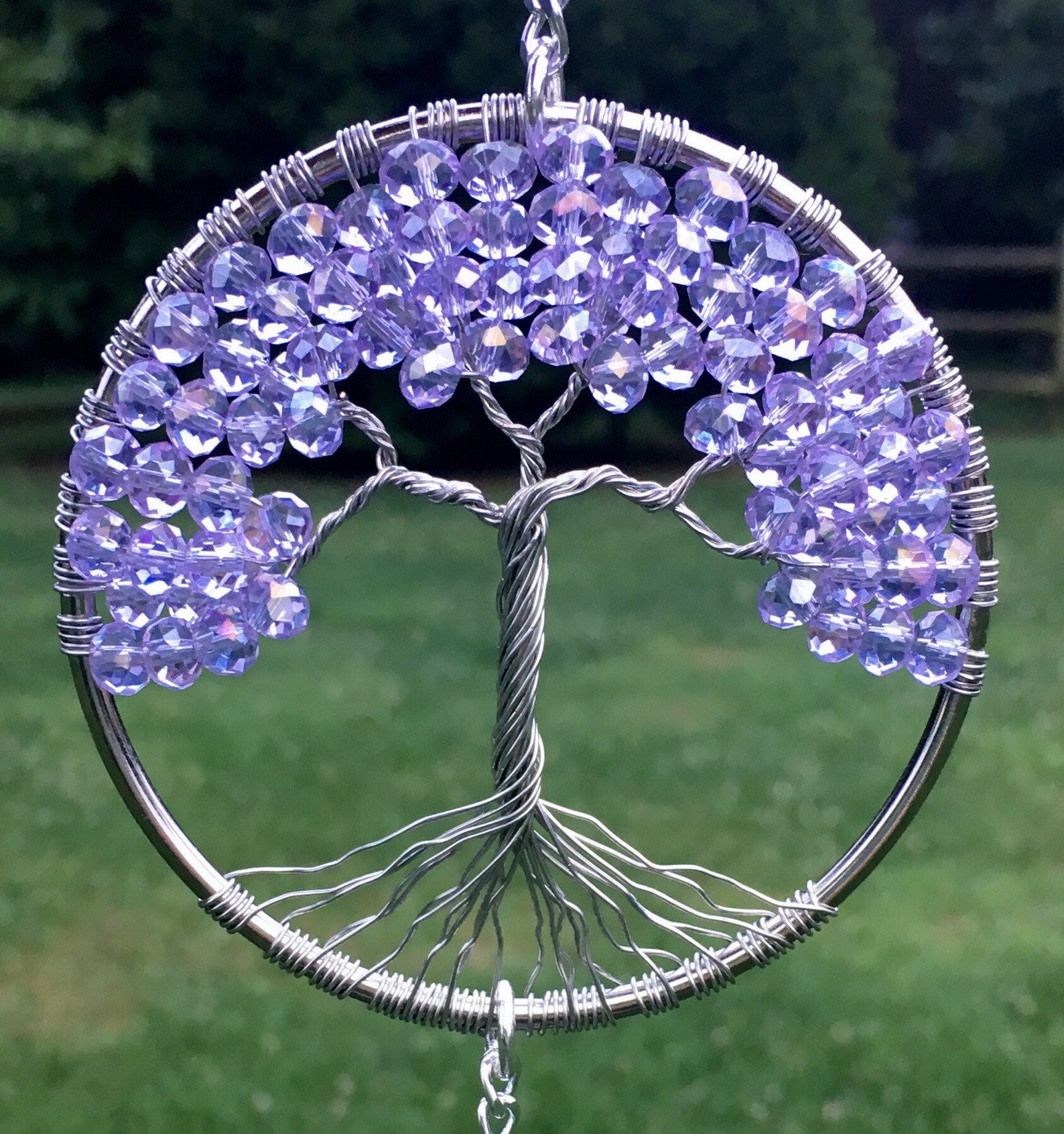 Tree Of Life OrnamentCrystal Wire Beaded Tree Sun Catcher | Etsy