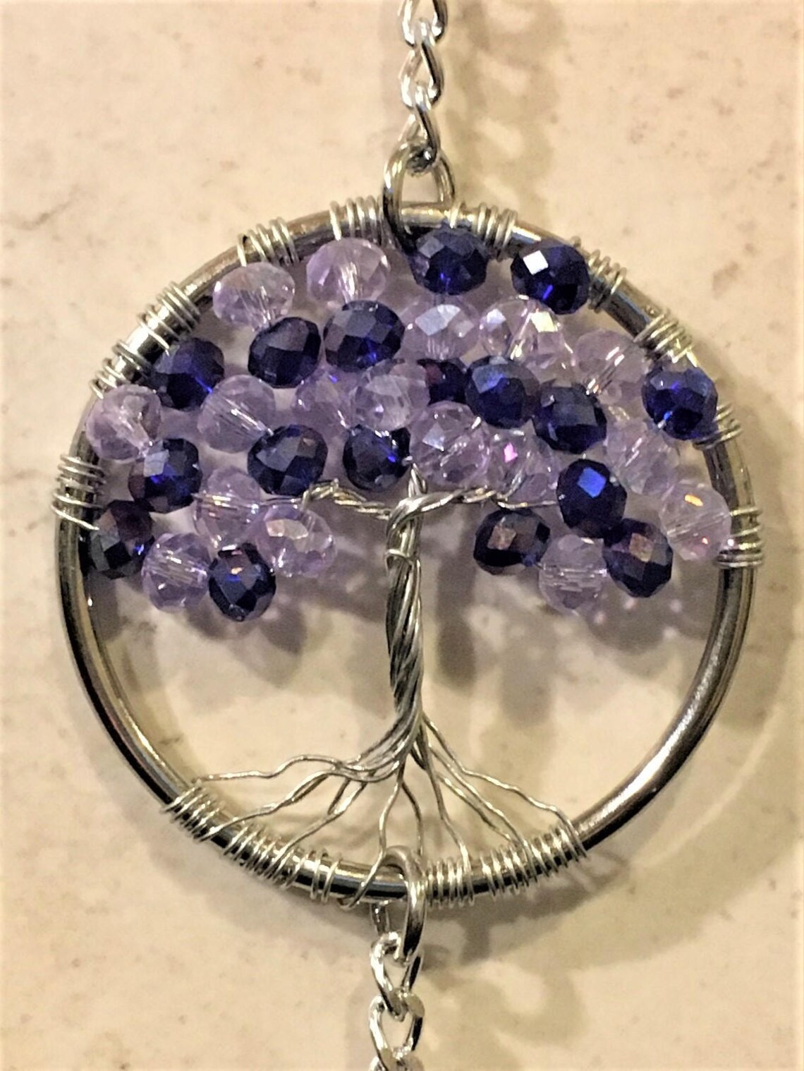 Crystal Tree Of Life Key ChainAmethyst Crystal Key ChainCar | Etsy