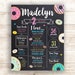 Donut Chalkboard Poster Donut Sign Birthday Sign Chalkboard - Etsy