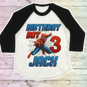 Spiderman 3 Yr Old Birthday Shirt - Etsy