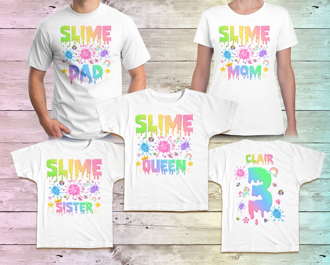 Slime Birthday Shirt Slime Birthday Party Slime Queen - Etsy