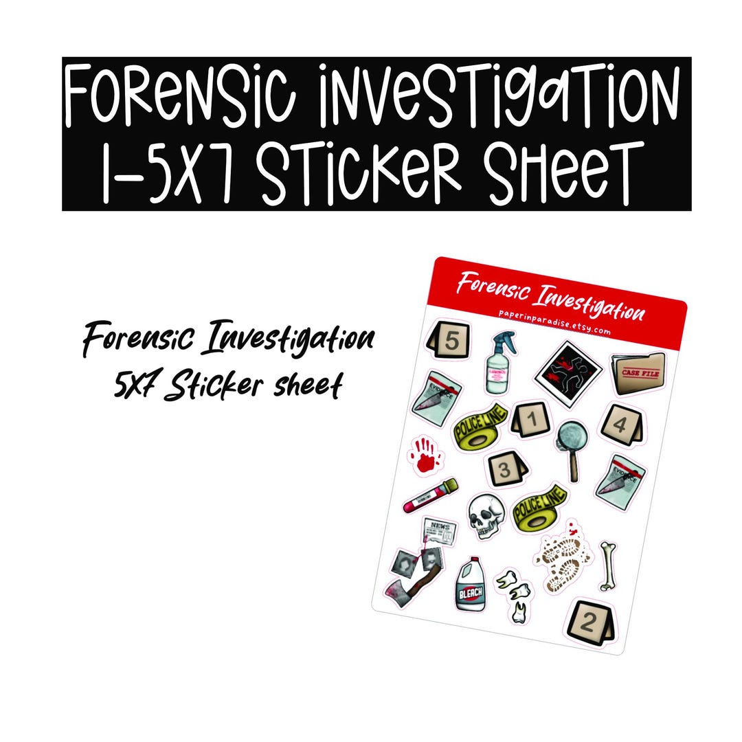 True Crime Forensic Investigation Stickers for Your Planner or Calendar ...