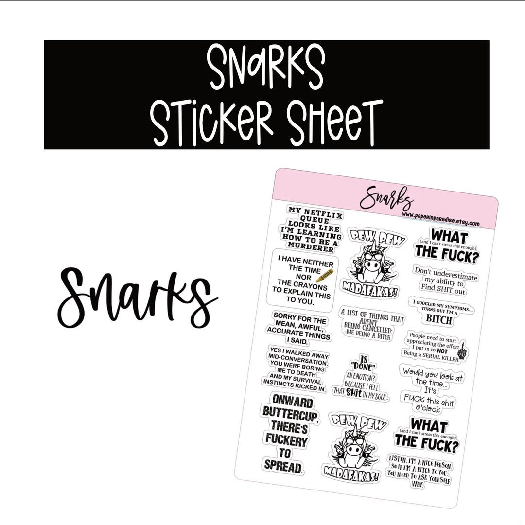 Adult Humor Snarky Stickers for Your Planner or Calendar Filofax Happy ...