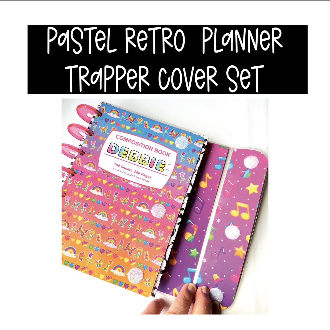80’s Inspired Cover "planner Keeper" Style With Flap Enclosure for ...