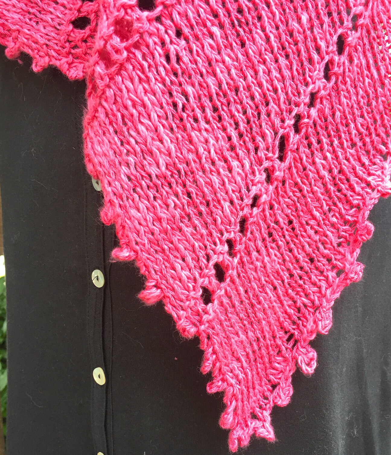 Breasy Picot Poncho (knitting Pattern). Detailed Pattern for Knitting ...