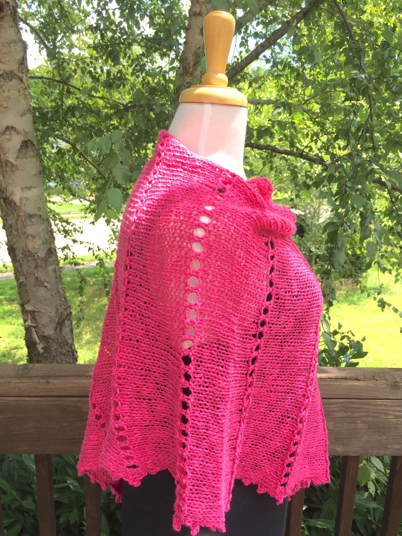 Breasy Picot Poncho (knitting Pattern). Detailed Pattern for Knitting ...