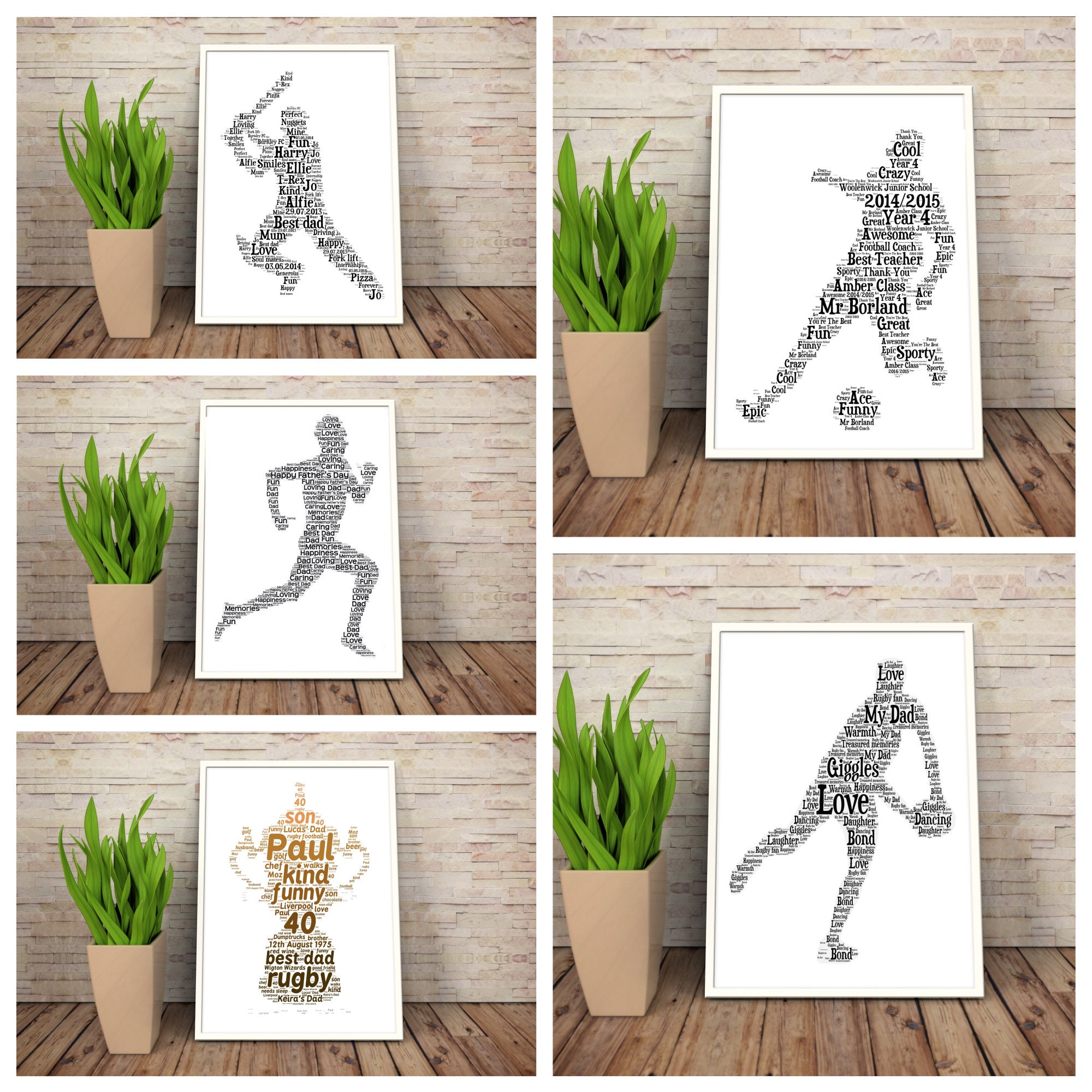 Personalised Sport Word Art Print Any Sport, Football, Cricket, Rugby ...