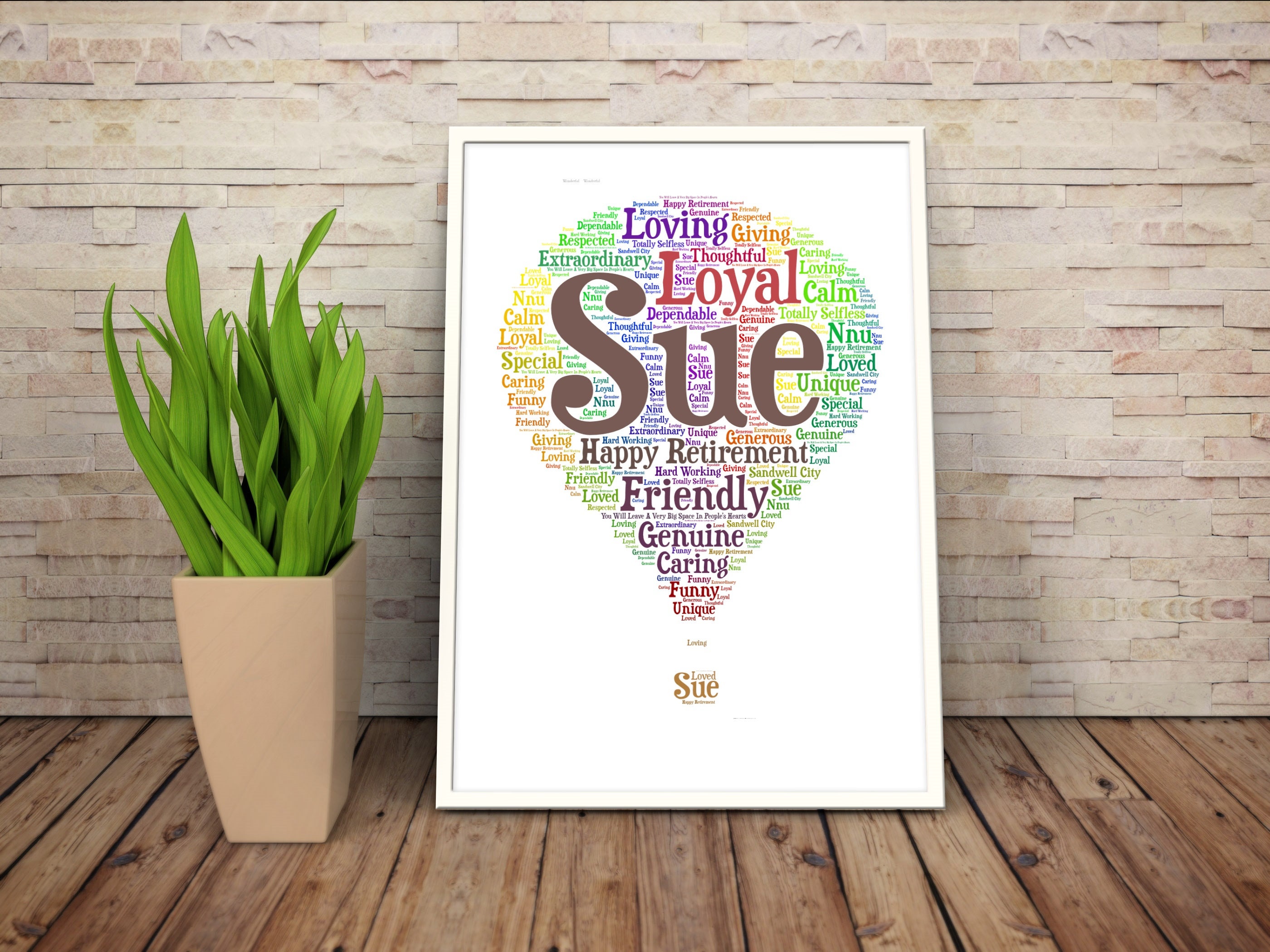 Personalised Balloon Word Art Print - Etsy