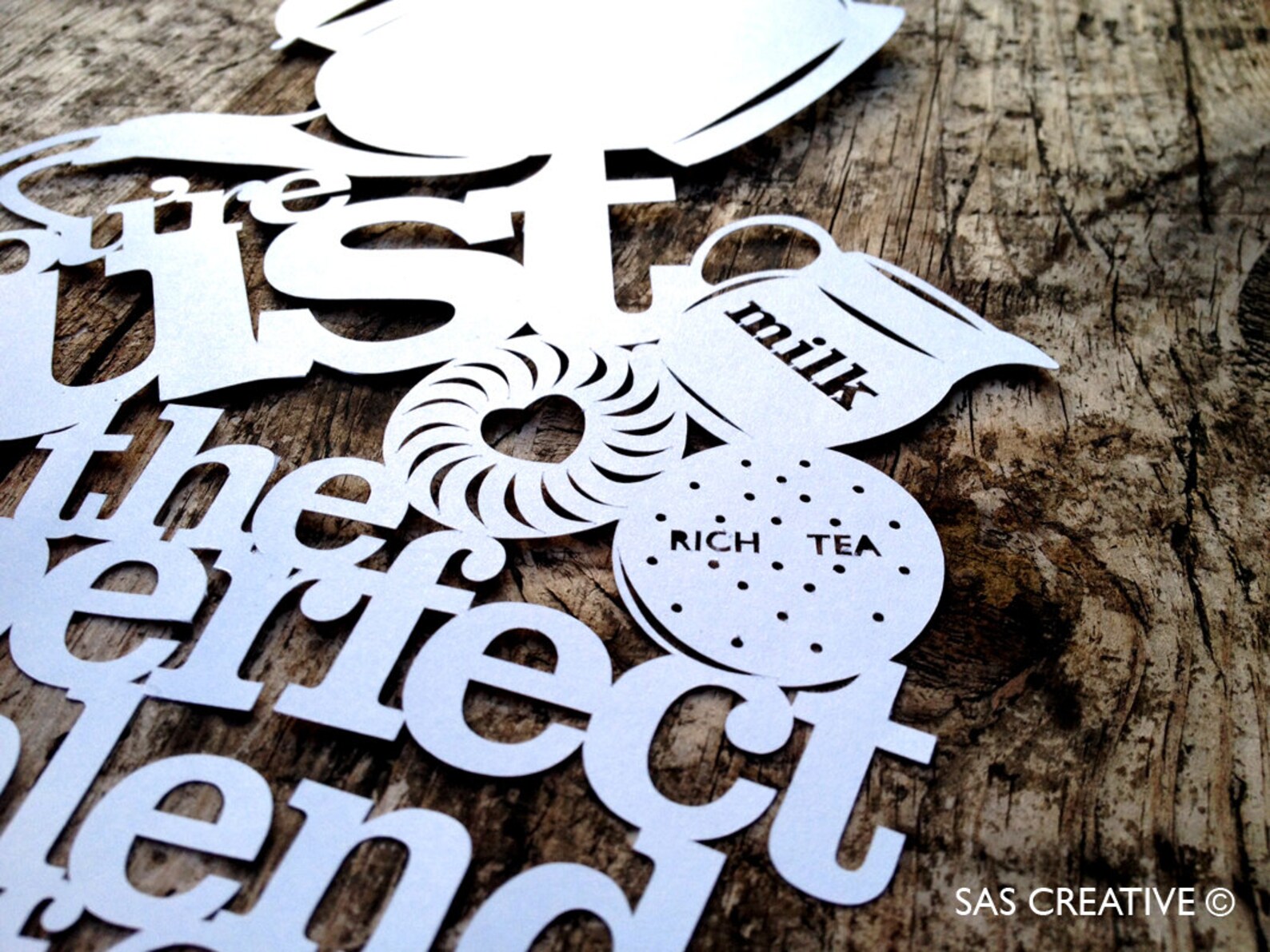Papercut Template 'you're Just the Perfect Blend of - Etsy