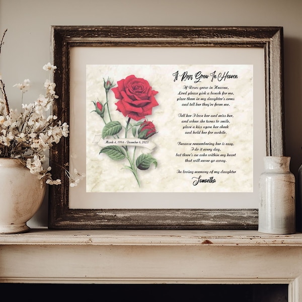 Roses Grow in Heaven - Etsy