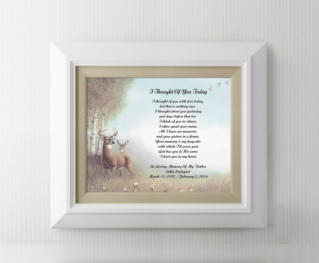 Personalized Memorial Poem Gift Poem Print Sympathy for Loss of Dad ...