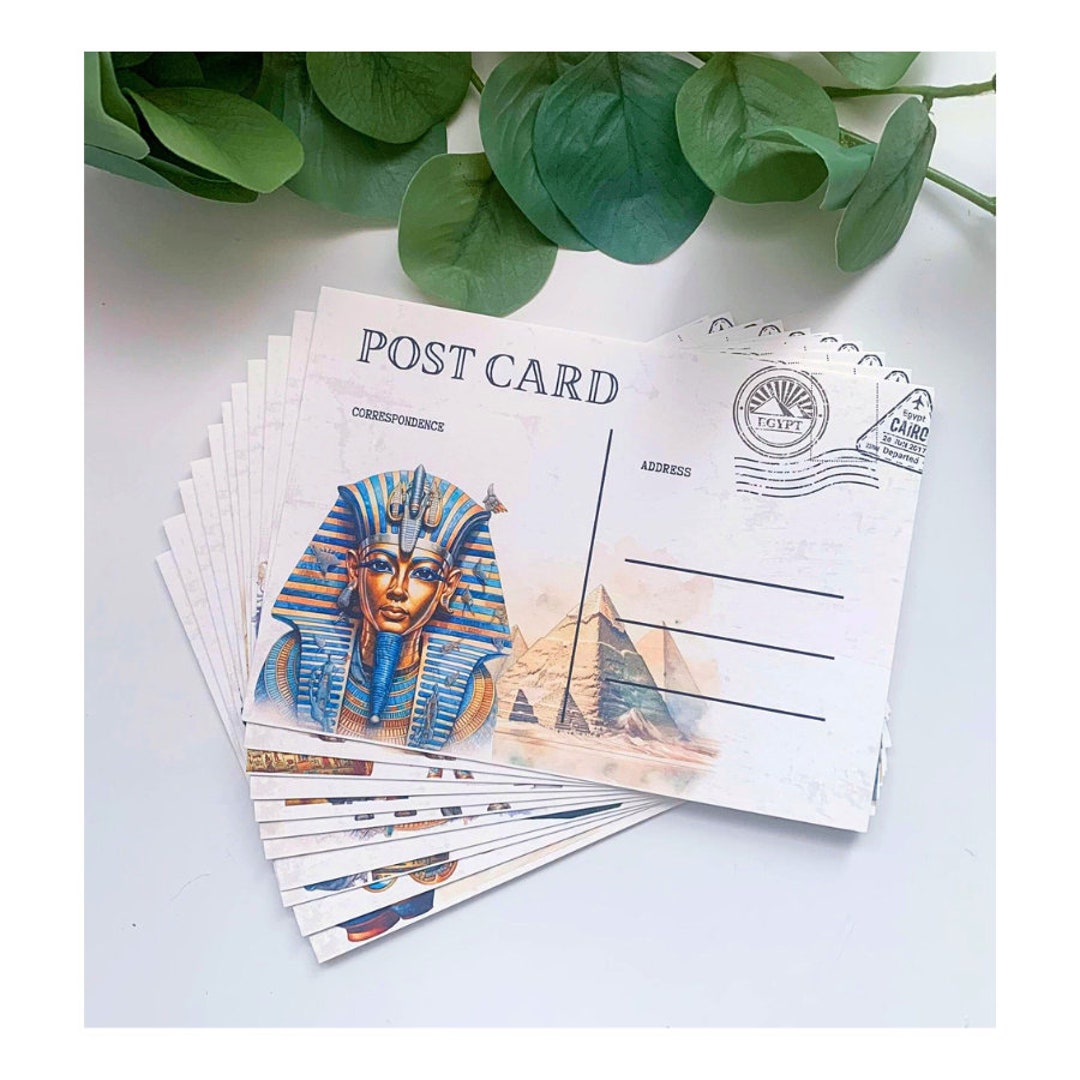 Egyptian Postcards for Journalling - Printed Digital Art for Junk ...