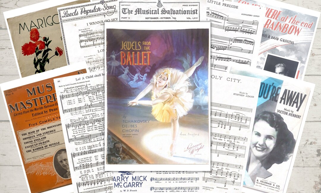 Vintage Music Paper Digital Download - Etsy